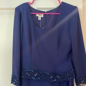 Talbots | Dresses | New W Button Tag Talbots Cocktail Dress Navy Blue ...